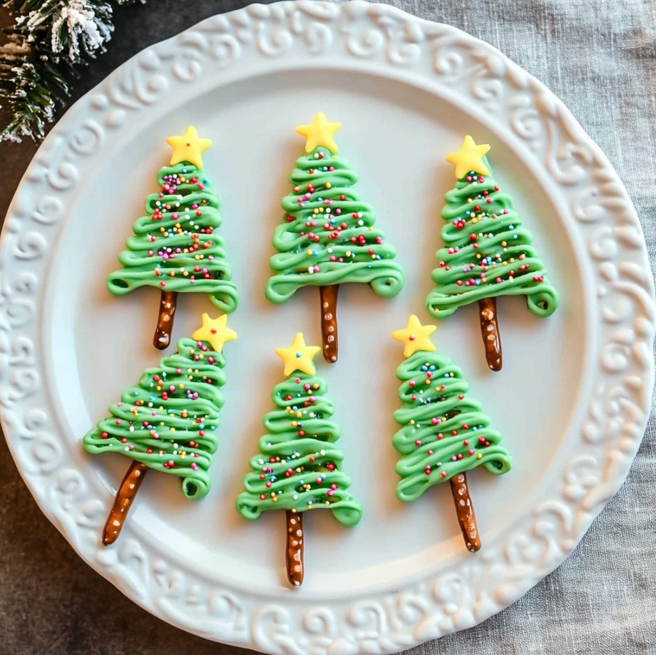 Chocolate Christmas Tree Pretzels – Reserveamana