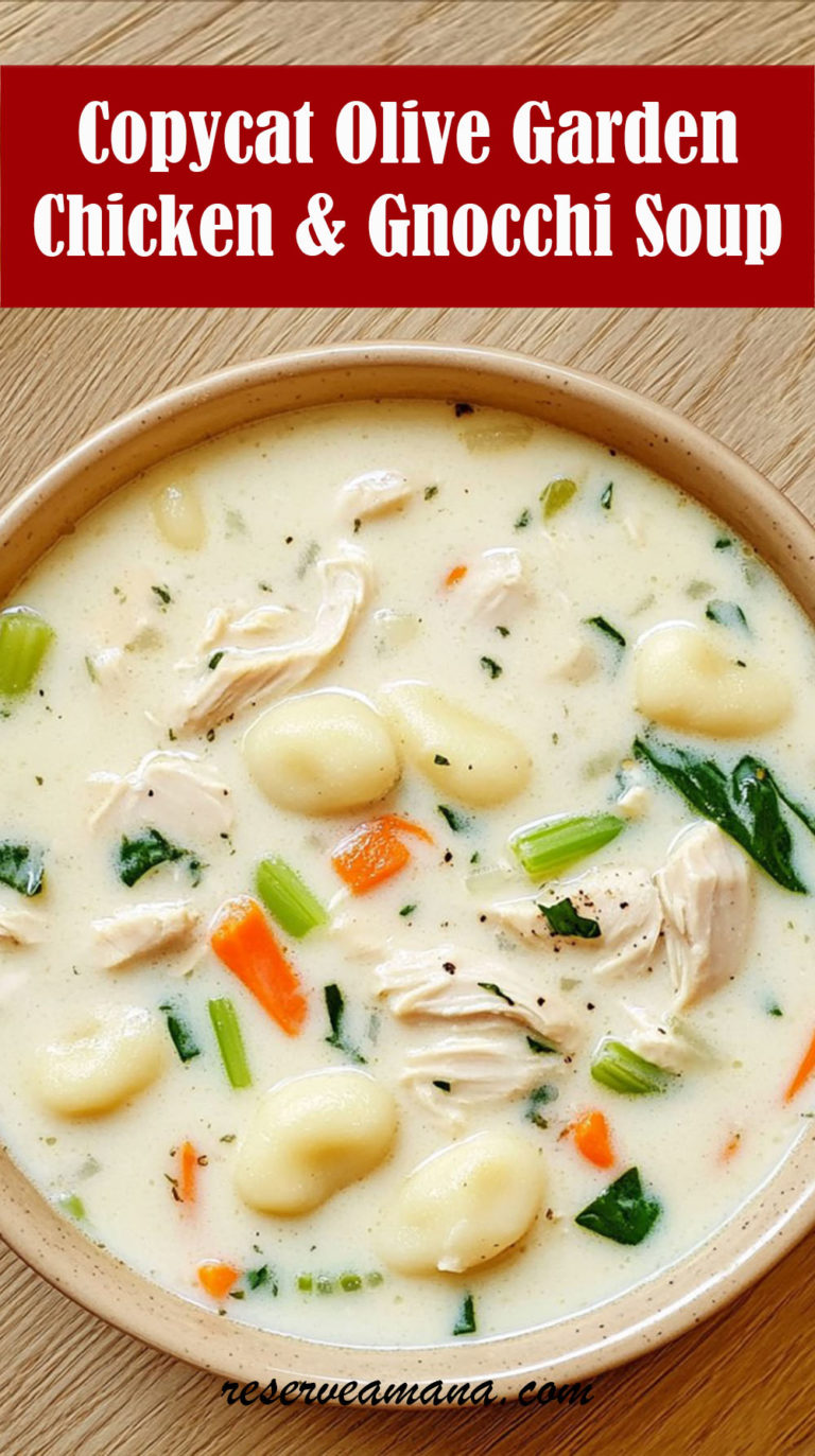 Copycat Olive Garden Chicken & Gnocchi Soup – Reserveamana