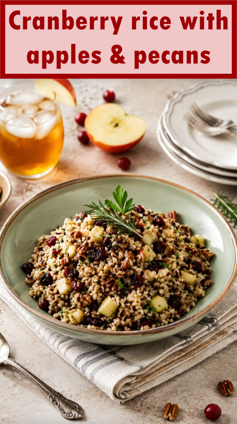 Cranberry rice with apples and pecans – Reserveamana