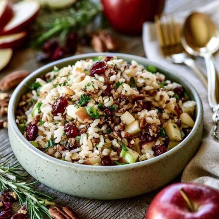 Cranberry rice with apples and pecans – Reserveamana