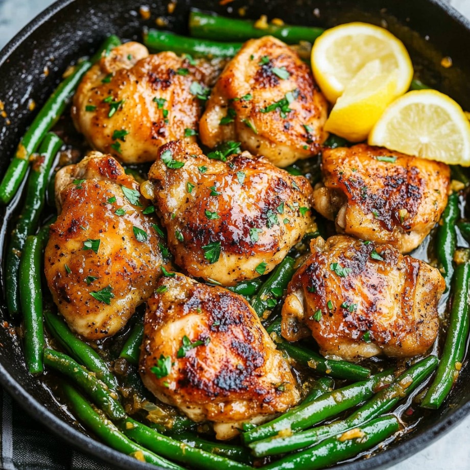 Lemon Garlic Butter Chicken with Green Beans – Reserveamana