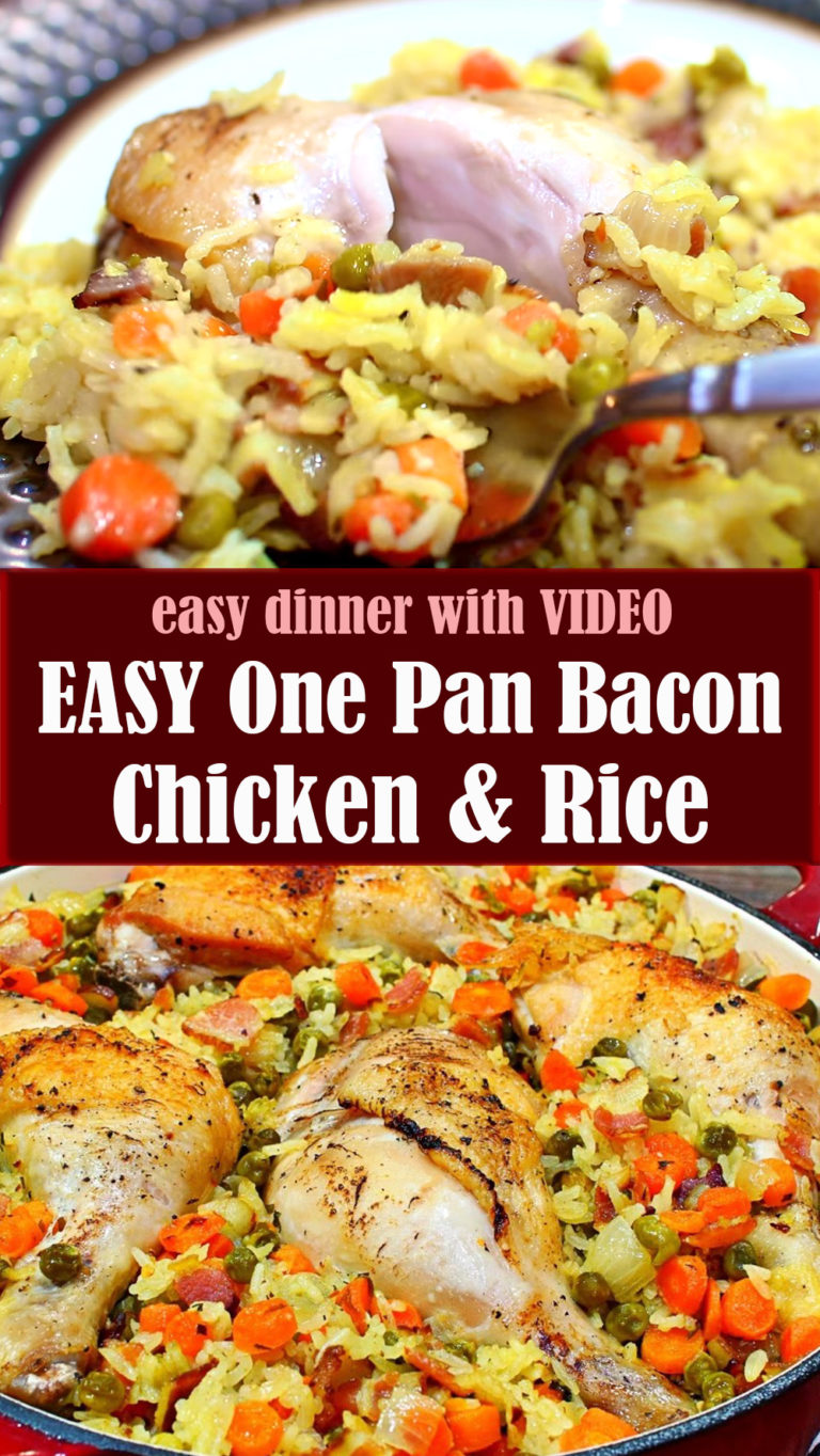 One Pan Bacon Chicken and Rice Recipe (VIDEO) – Reserveamana