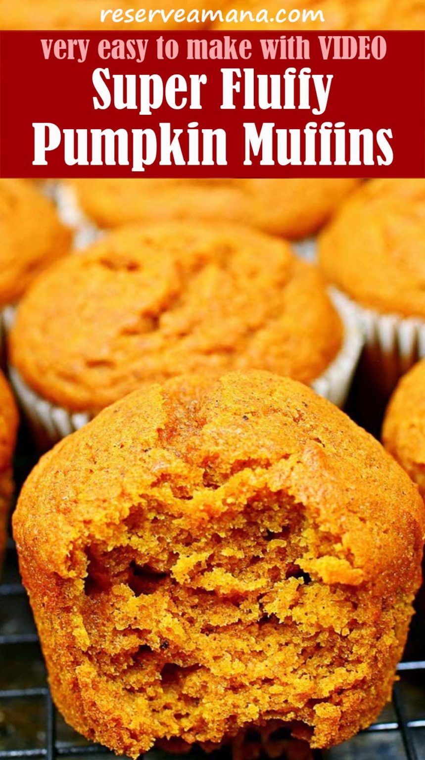 Super Fluffy Pumpkin Muffins Recipe with VIDEO – Reserveamana